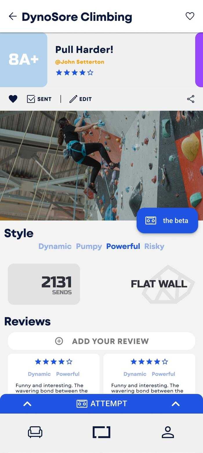 BETA Climbing Mobile app for iOS and Android Devices in 2025